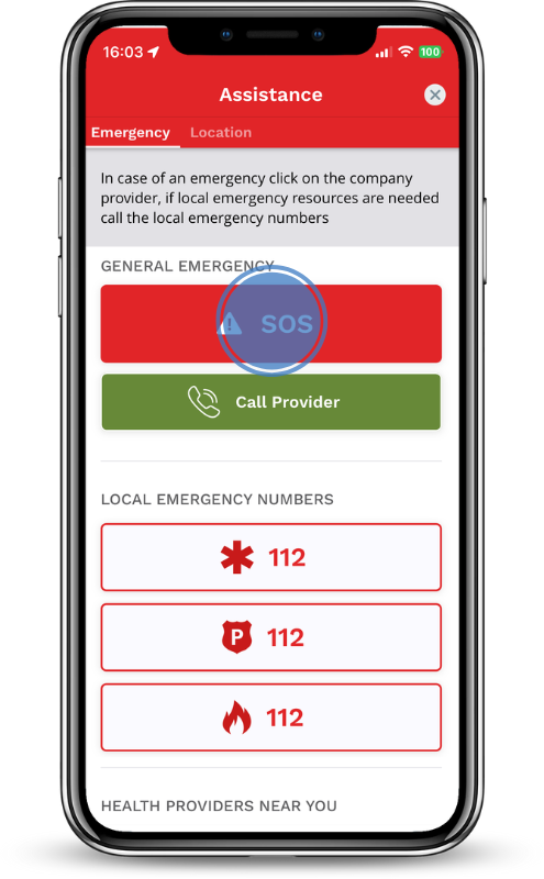 How to request emergency assistance using the Safeture app