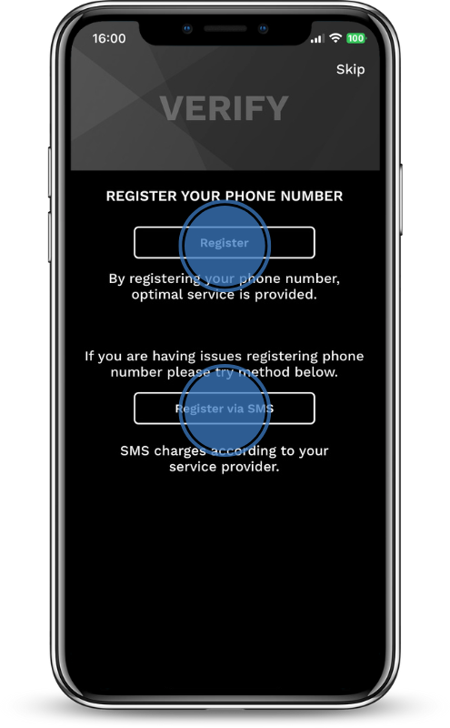 Register an account with subscription ID