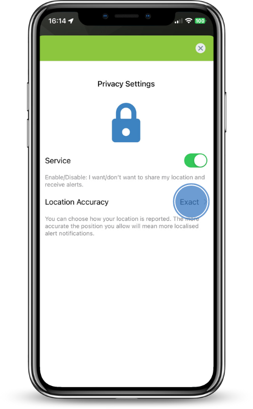 Change privacy settings