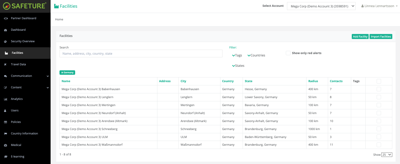 Add Facilities in the Web Portal