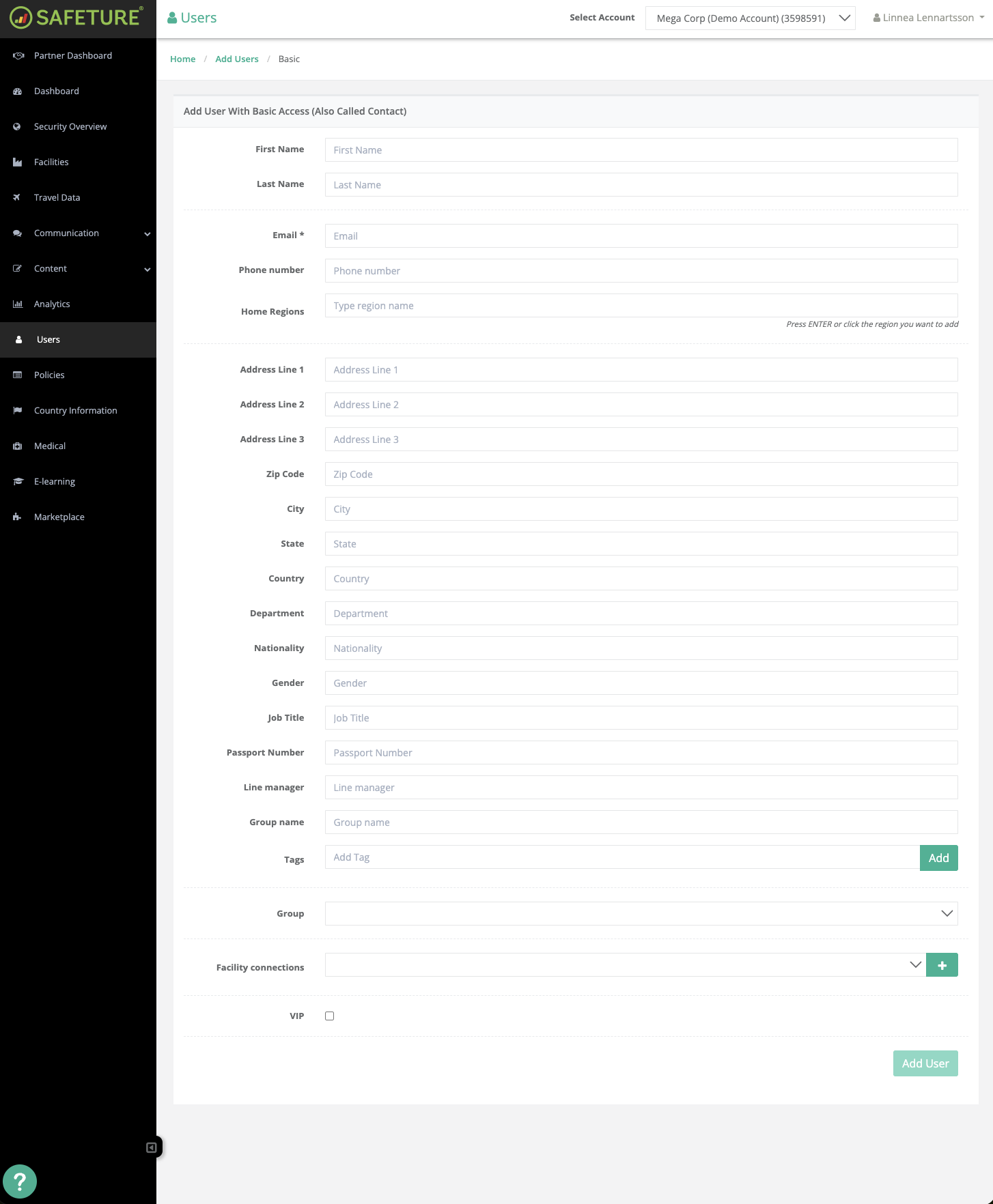 Add Users with Basic Access (Contacts)